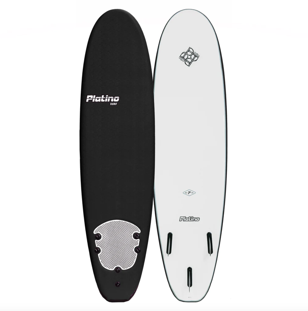 HDPE 7'0 Surfboard Black White – Salt Air Surf